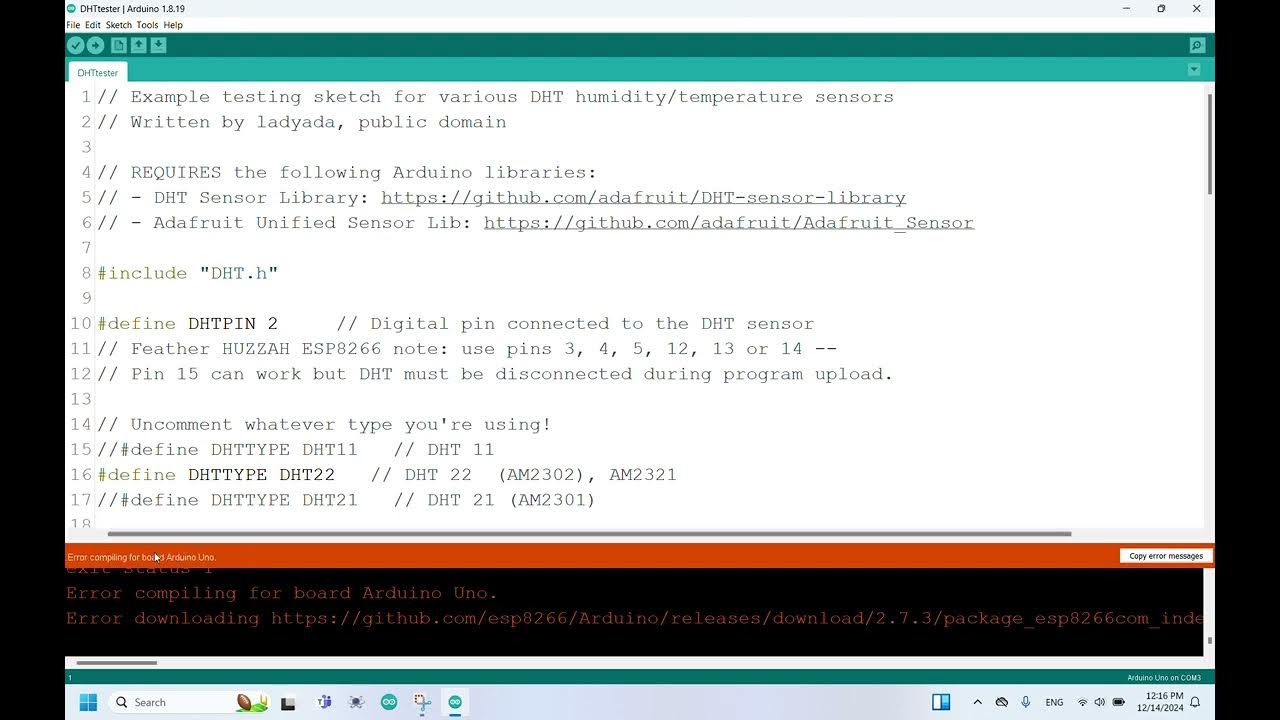 How to add humidity sensor library file in Arduino IDE? (AKK) - YouTube