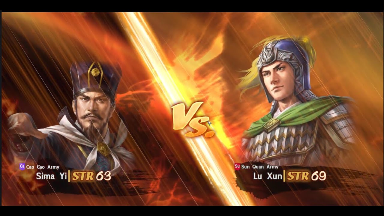 sima yi vs lu xun in duel rotk XIV - YouTube