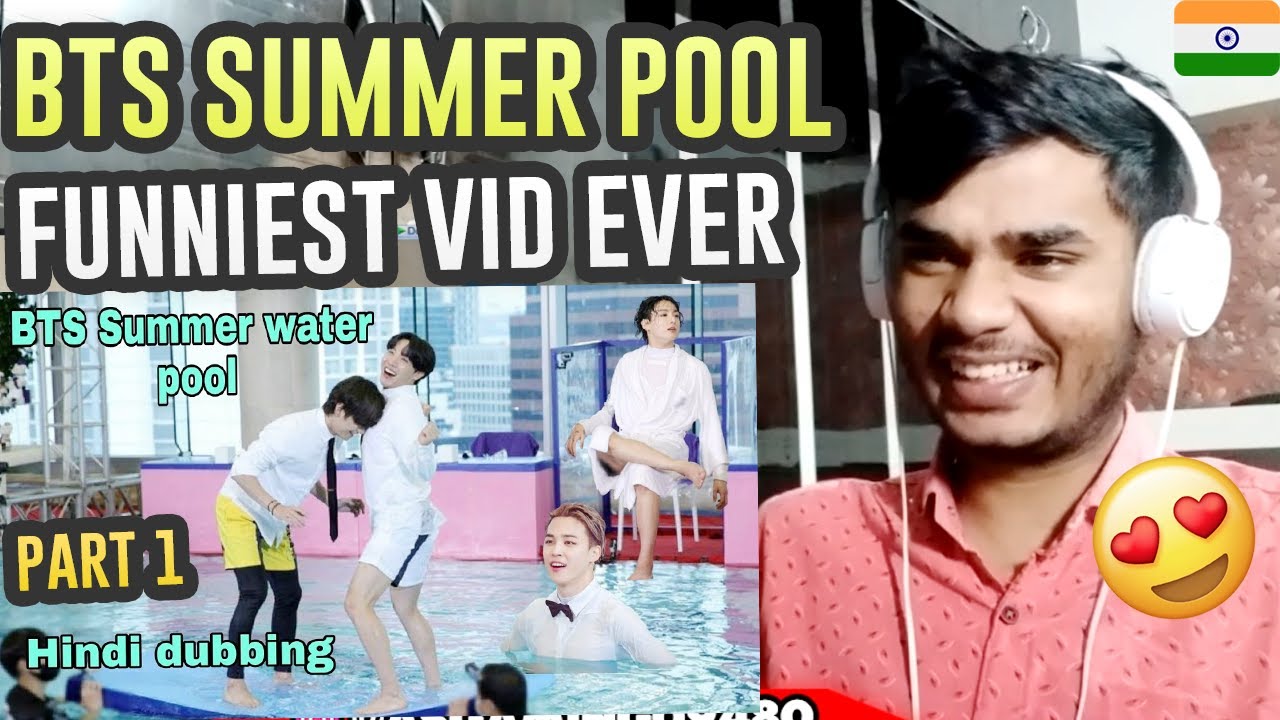 BTS Summer water pool // Hindi dubbing // Part-1 // bts run ep 131 ...