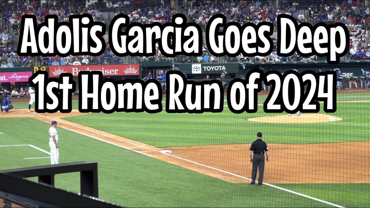 Adolis Garcia 1st Home Run of 2024 - YouTube