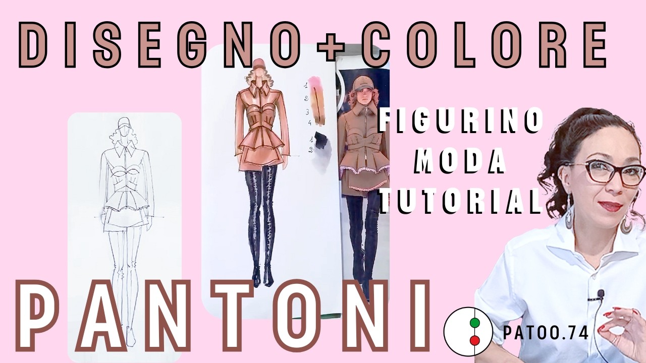 COME DISEGNARE il figurino e come COLORARLO con i Pantoni, tutorial ...