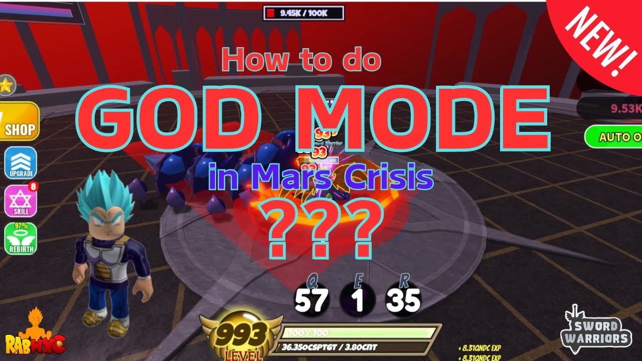 How to do God Mode - Roblox Sword Warriors - Mars Crisis Event - YouTube