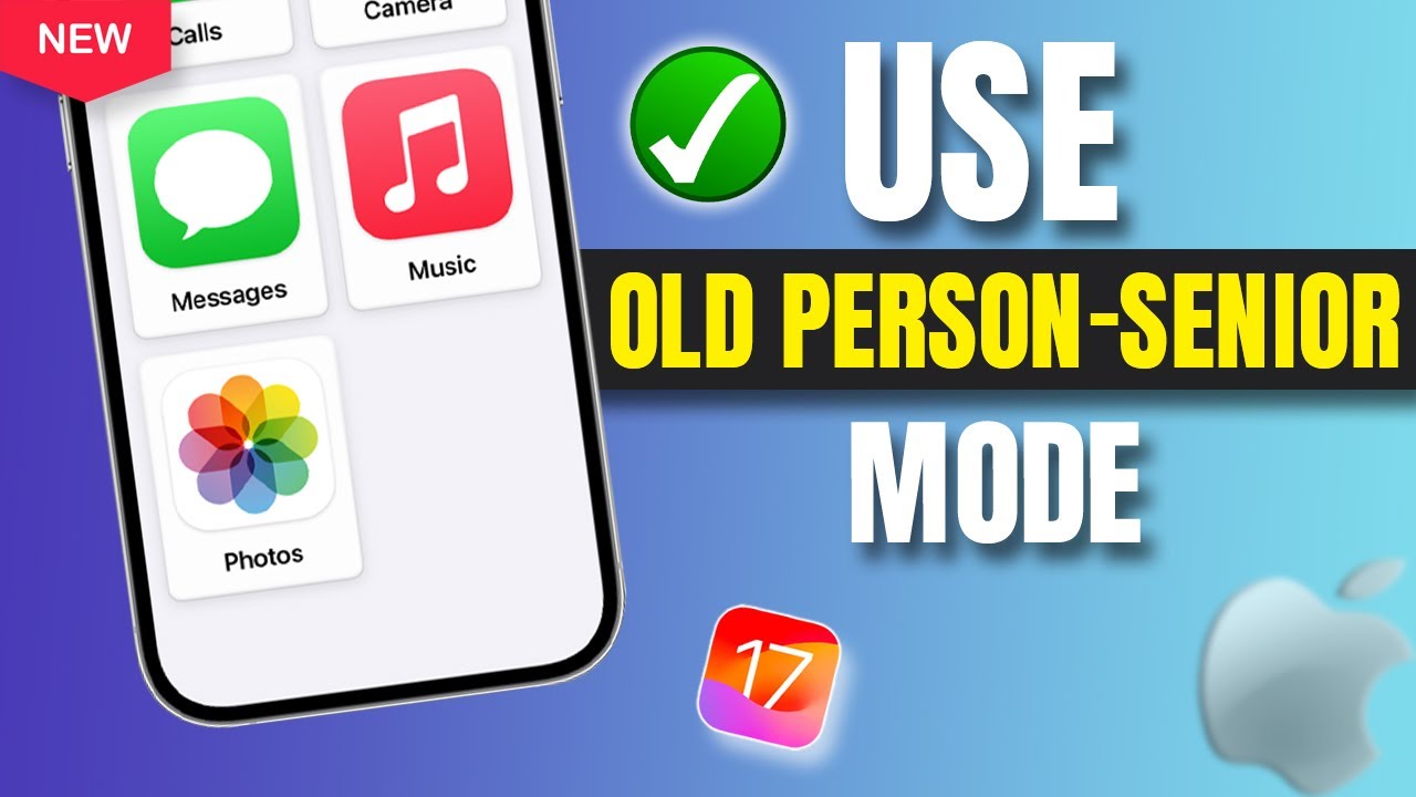 How To Use Old Person-Senior Mode on iPhone iOS 17 | Enable iOS 17 NEW ...