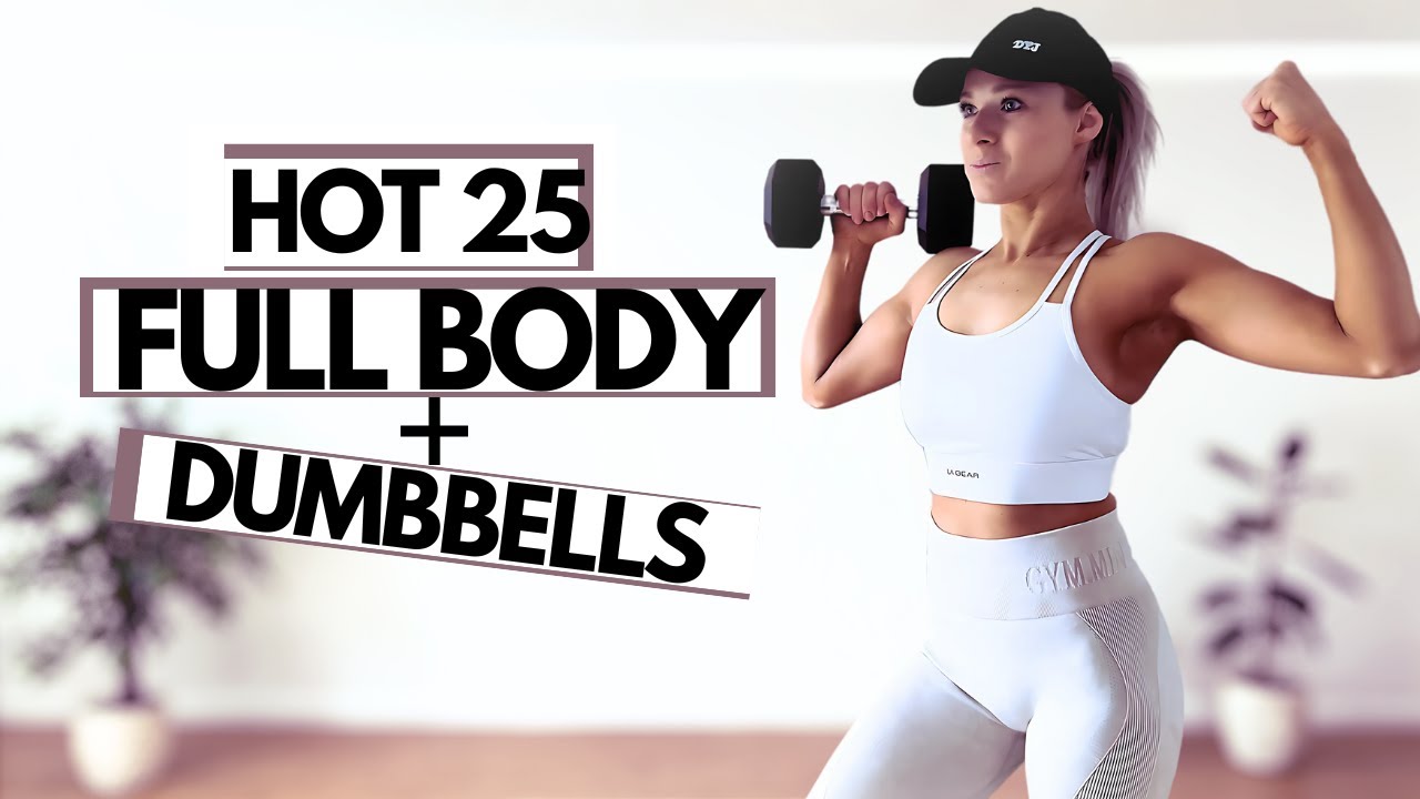 25-Min Full Body Fat-Burning Workout with Dumbbells | Strength + Cardio ...