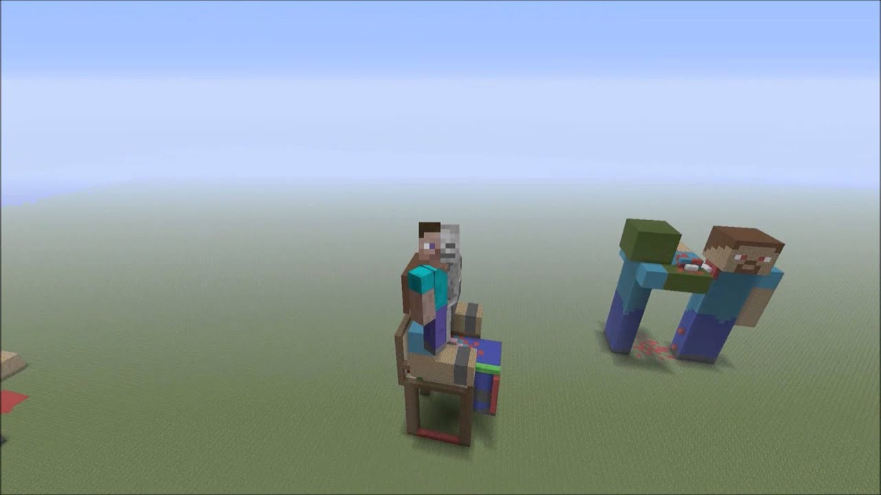 Minecraft Steve Statue Side