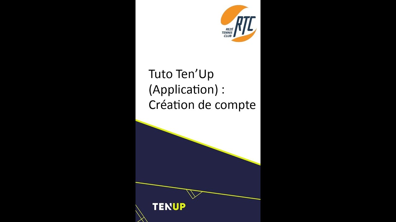 Tuto Ten'Up (application) : la création de compte - YouTube