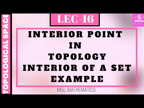 interior point in topology/interior of a set in topology - YouTube