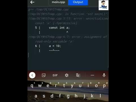 Assigning value to constant variable using c++ in tamil #happycoding # ...