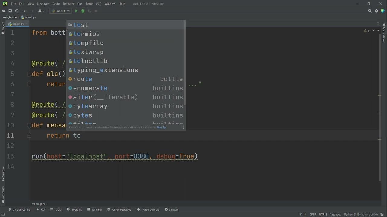 378 - Criando mais uma rota request no Bottle Python - YouTube