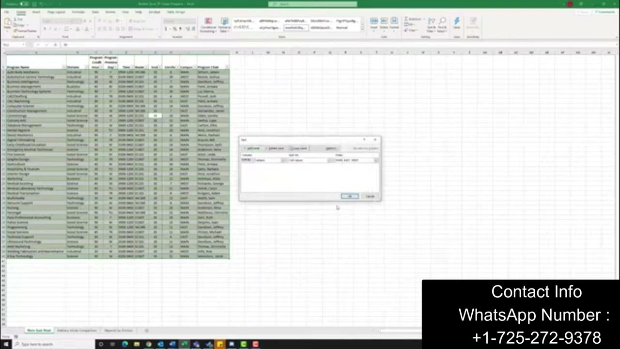 Excel 365 Chapter 5F Career Programs Grader Project | Excel_5F_Career_Programs - YouTube
