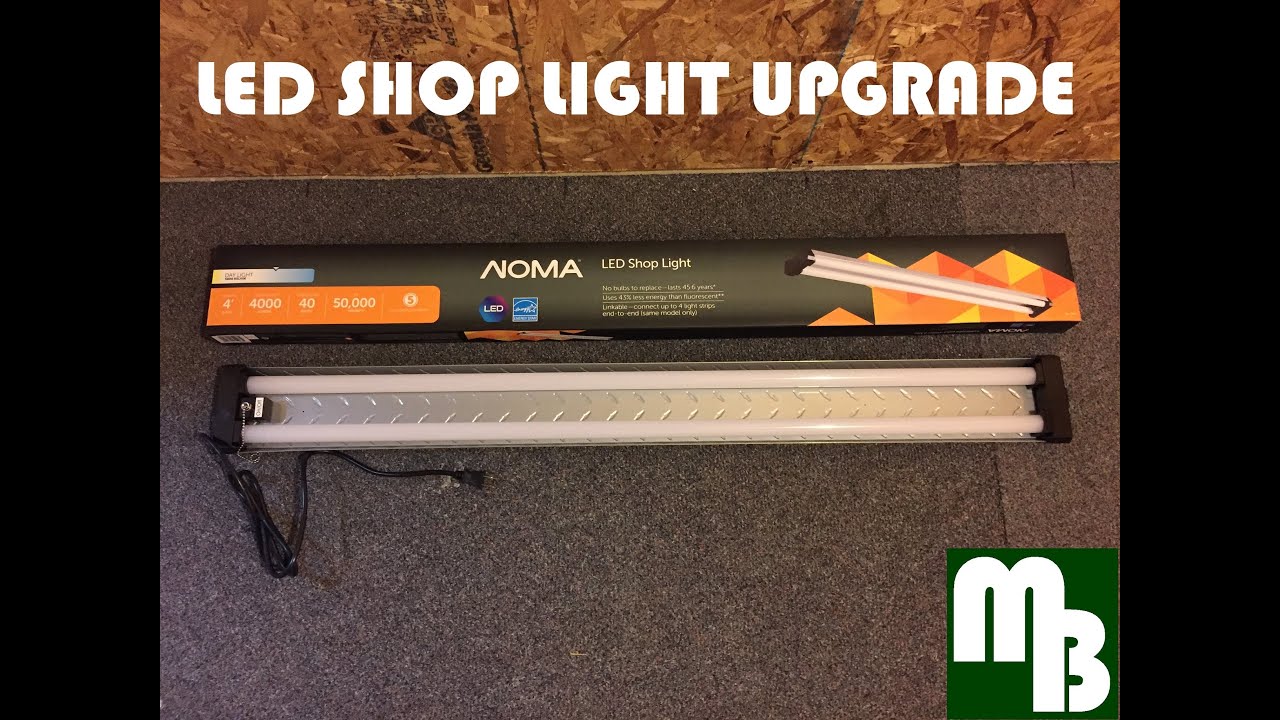 LED Shop Light Upgrade - Before and After - YouTube