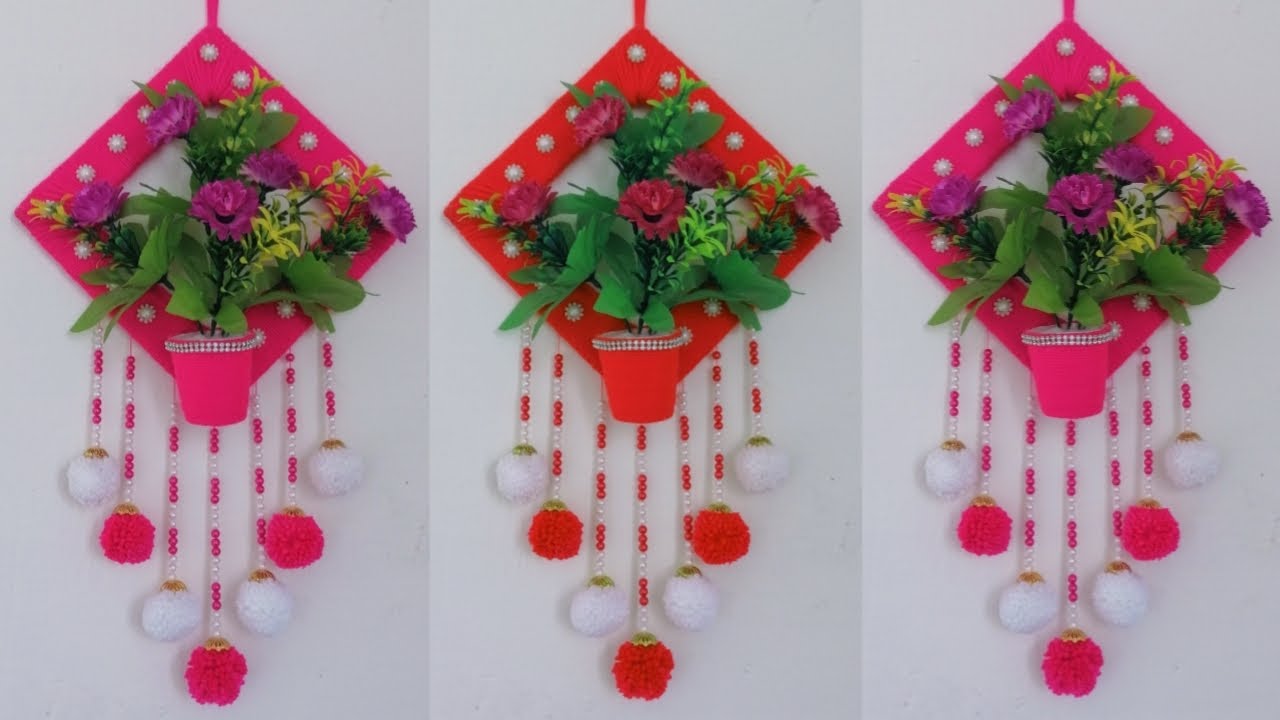 Woolen Wall Hanging | Wall Hanging Using Woolen Thread | Woolen Thread ...