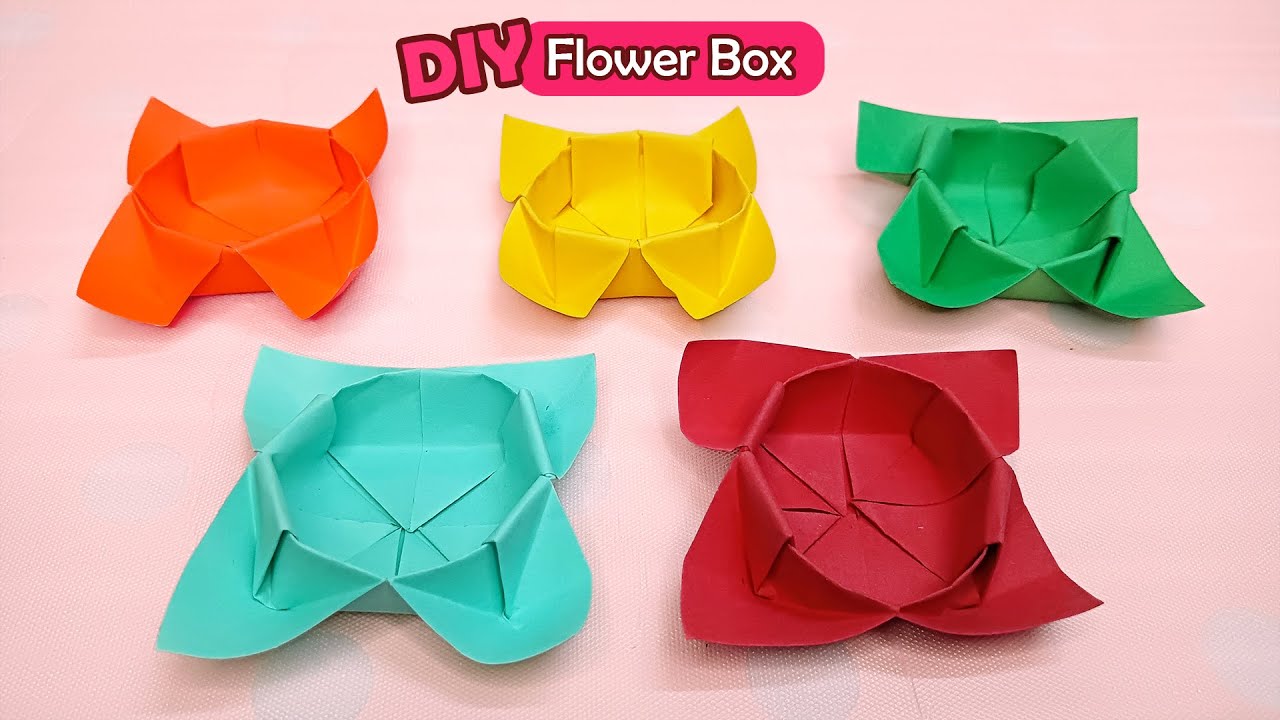 How to Make a Paper Storage Flower Box / DIY Paper Storage Box / Easy ...