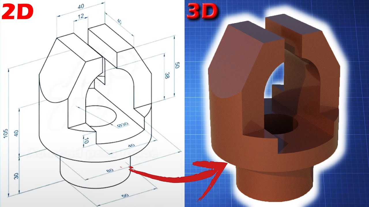 Ejercicio 3D AutoCAD #4 | (Cámara Rápida) - YouTube