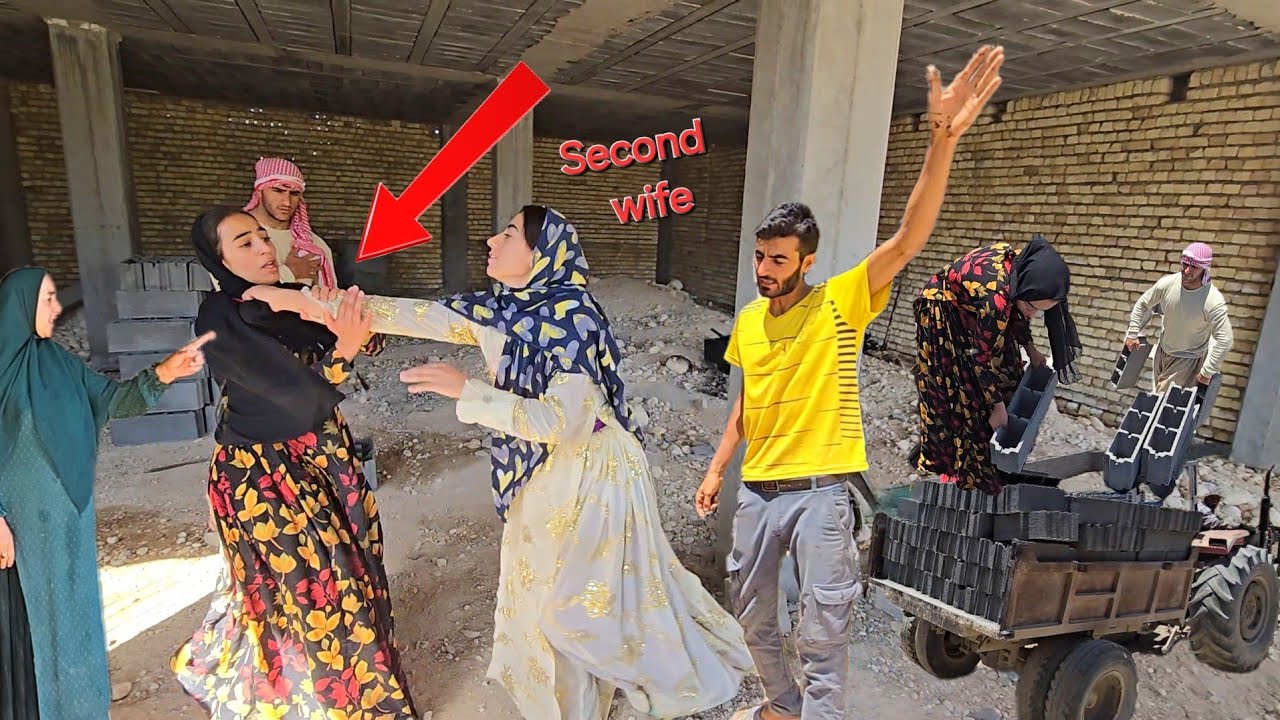 The anger of the second evil wife for harming the first wife - YouTube
