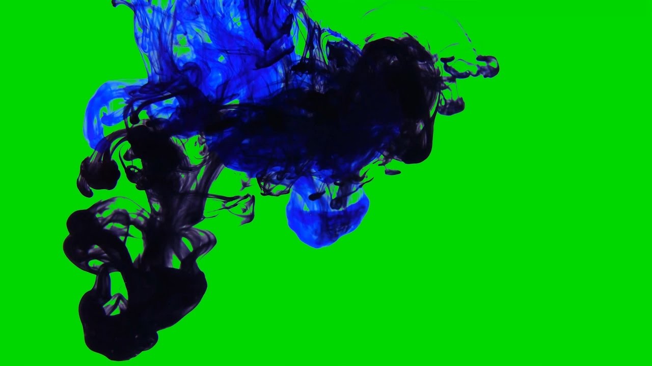 Blue Ink Drop 4k Green Screen - YouTube