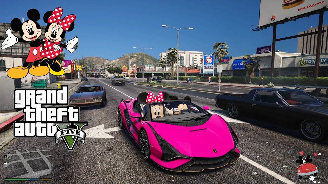 MISIONES DE GTA V PC Mickey Mouse y Minnie mouse - Un paseo sabatino ...