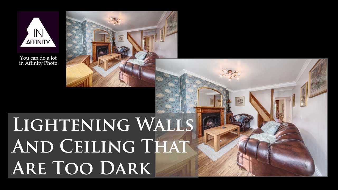 Affinity Photo Edit: Lightening ceiling and walls. - YouTube