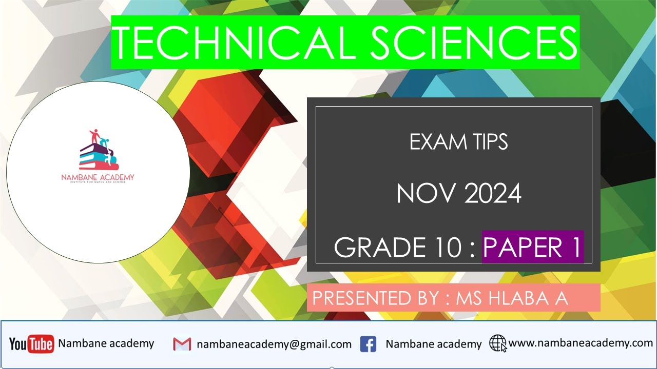 Technical Sciences : Grade 10 :LAST PUSH REVISION : NOVEMBER 2024 ...