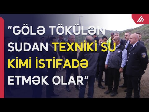 Dövlət Komissiyası Gədəbəyin Söyüdlü kəndində süni gölə baxış keçirib - APA TV