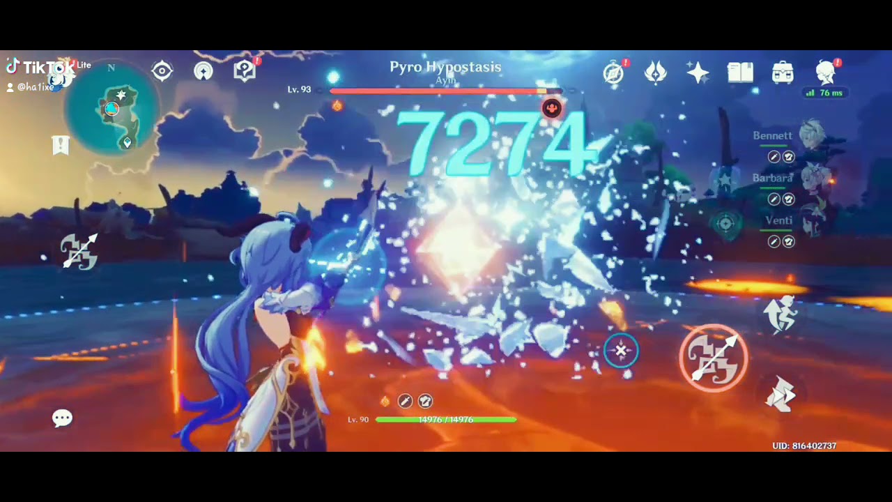 F2P GANYU C0 R1 AMOS BOW 41 crit rate/ 226 crit dmg - YouTube