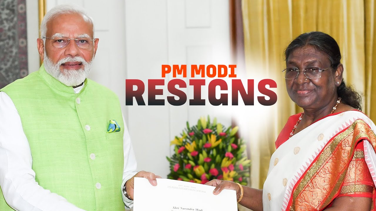 PM Modi met the President Murmu and tendered his resignation along with ...