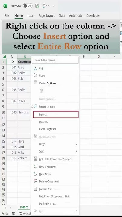 Quickly Insert Multiple Rows and Columns in Excel - YouTube