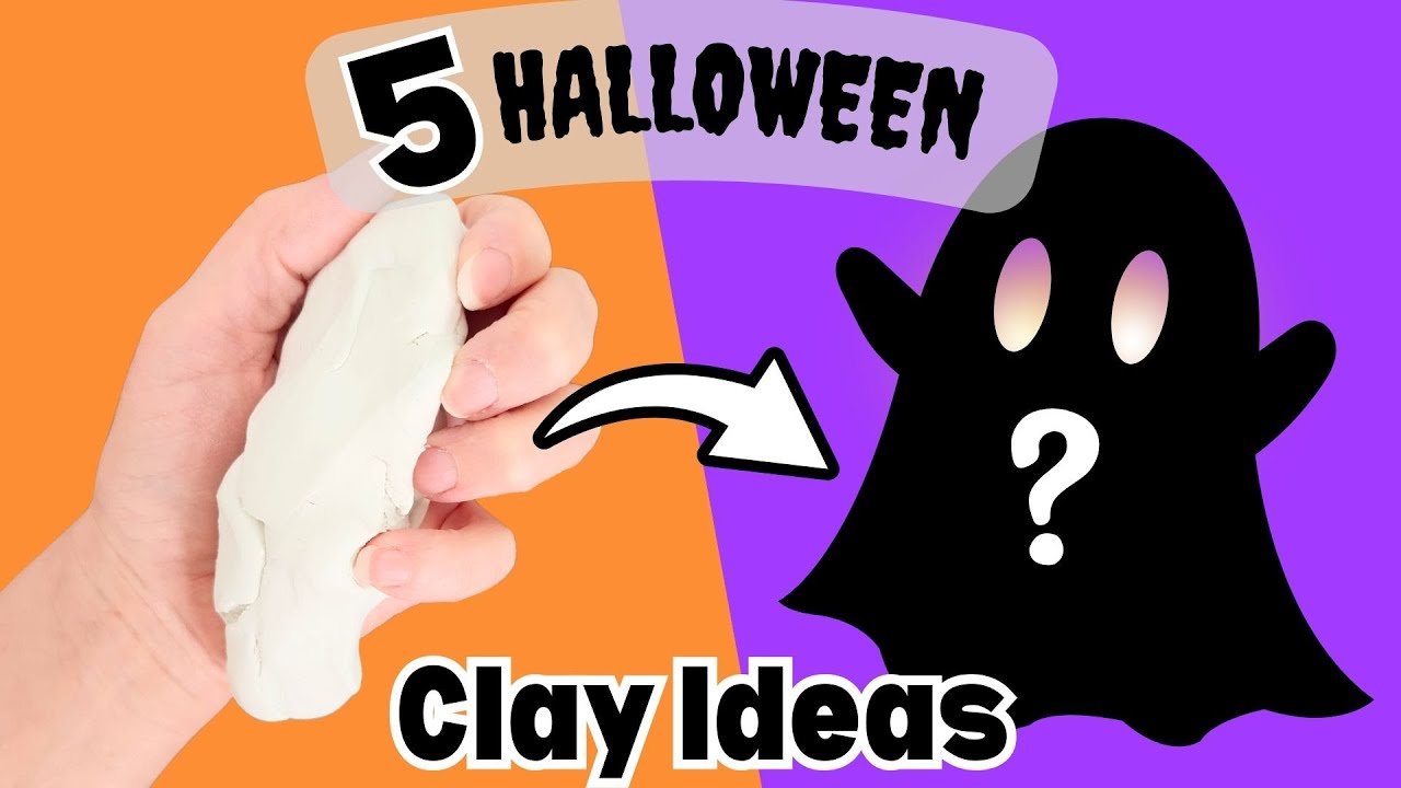 5 EASY Clay Ideas for Halloween - YouTube