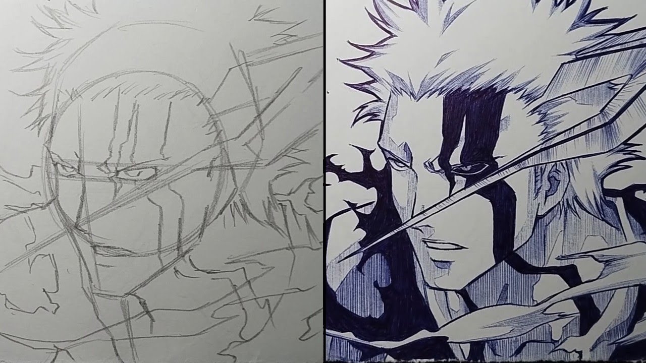 How To Draw Ichigo Kurosaki Horn Of Salvation Step By Step - [Bleach ...