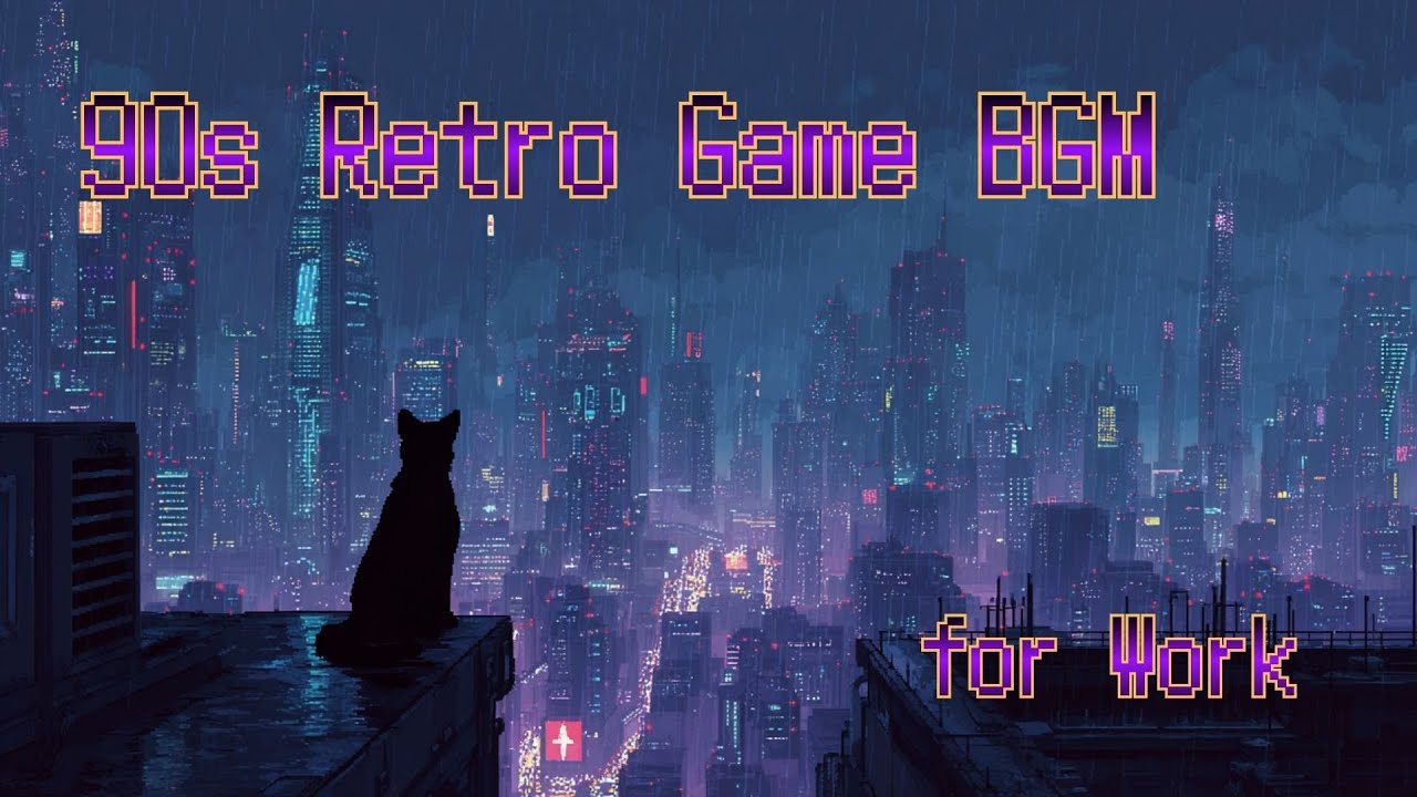 90's Retro Game BGM for Work — Midnight Save Point 25 - YouTube