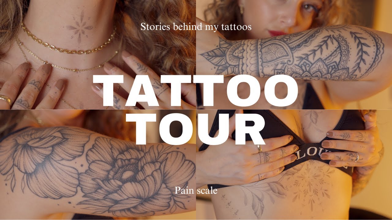 TATTOO TOUR 2024 *floral, mandala, ornamental tattoos* - YouTube