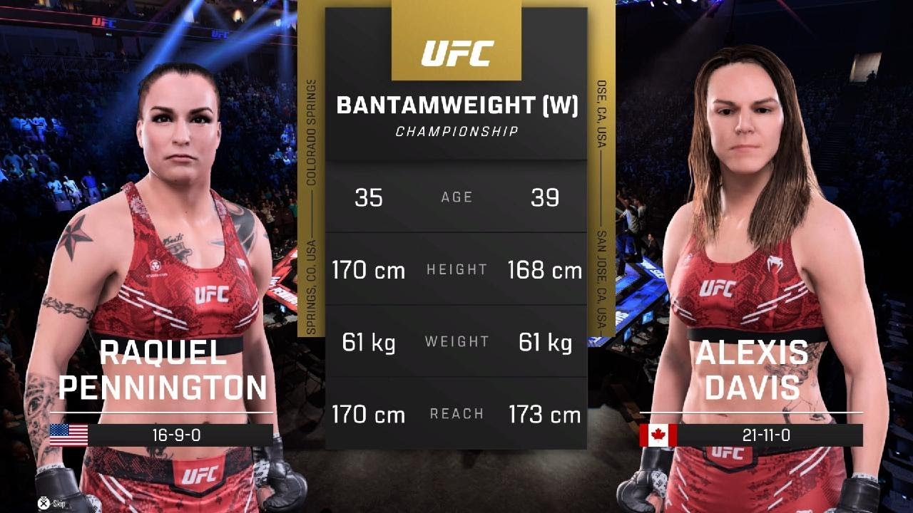 "UFC 5 Showdown: Raquel Pennington Dominates Alexis Davis in Epic MMA ...