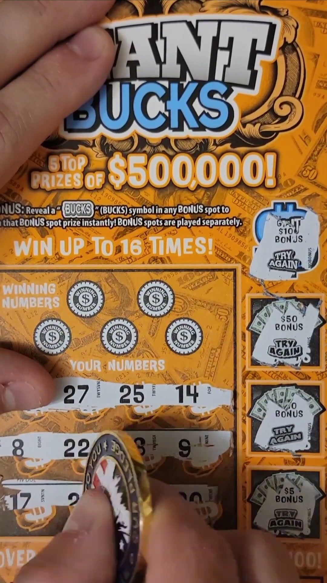 NEW GIANT BUCKS 5$ TICKET PA LOTTERY WINNER #palottery #lottery # ...