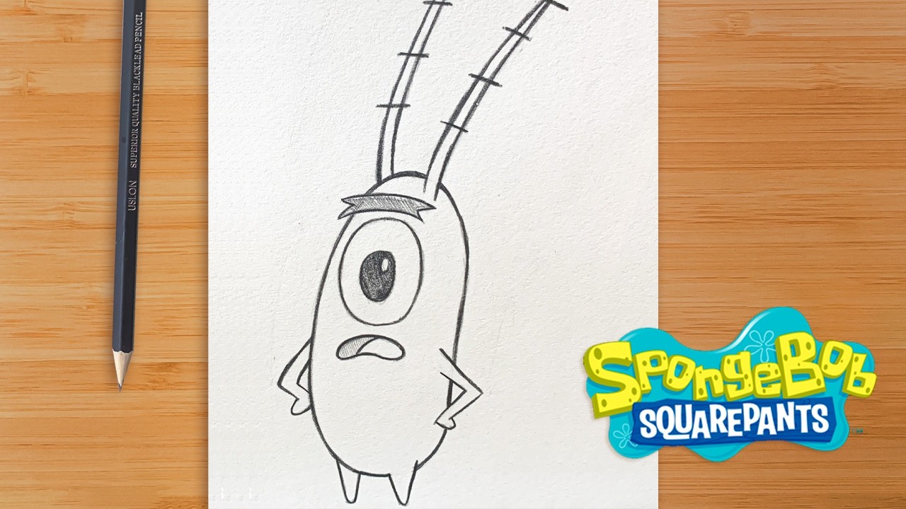 Easy Drawings #1 - How to Draw Plankton from SpongeBob ️ - YouTube