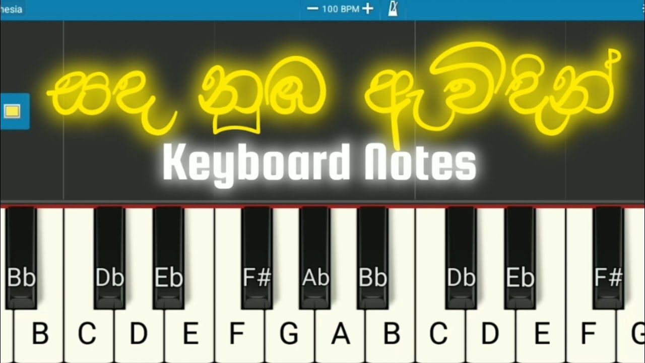 Sanda Numba Awidin | Keyboard Notes | Easy Tutorial | Vibe With Music ...
