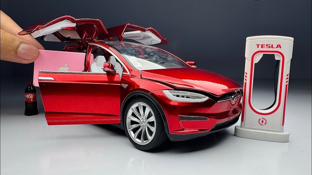 Unboxing Most Realistic Model Car 1/24 Scale Tesla Model X Diecast Car ...