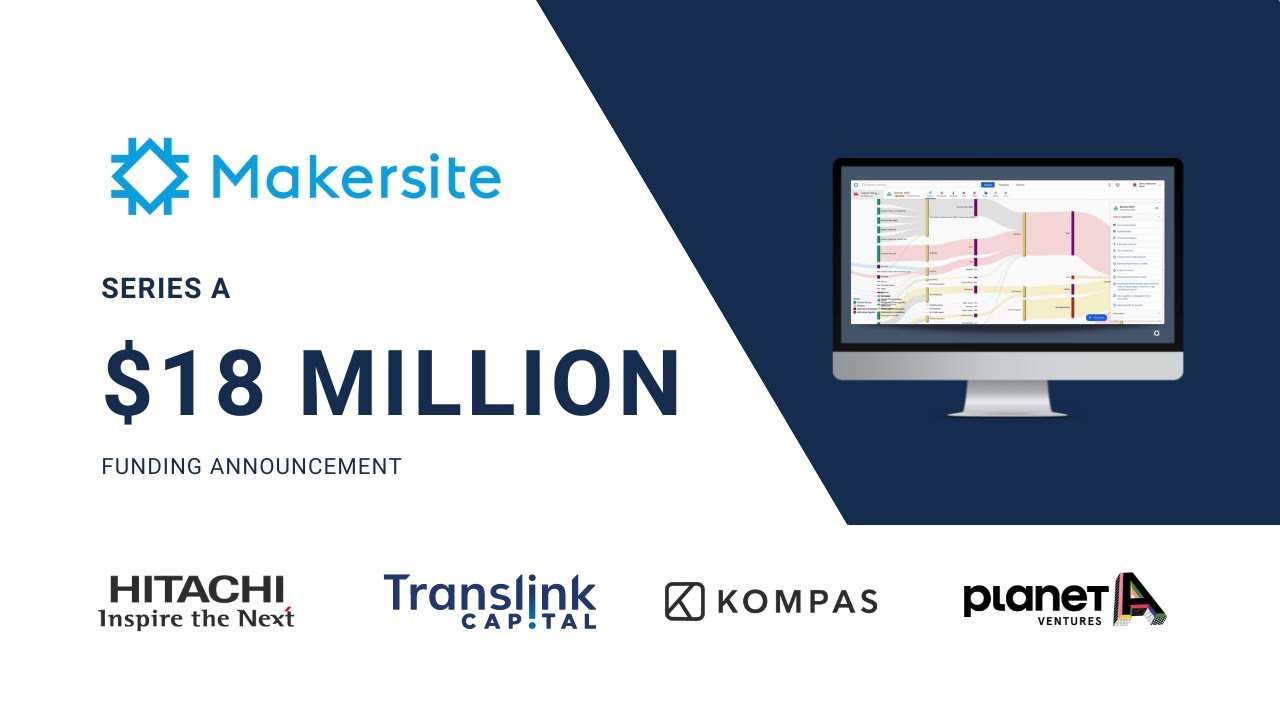 Makersite Series A of $18M Funding Announcement - YouTube