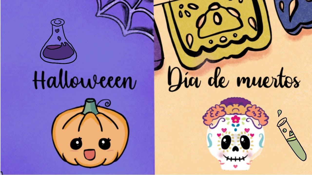 EXPERIMENTOS DE HALLOWEEN VS DÍA DE MUERTOS - 🎃👻 / 💀🧡💛 - ⚗️ 🧪 💚 - YouTube