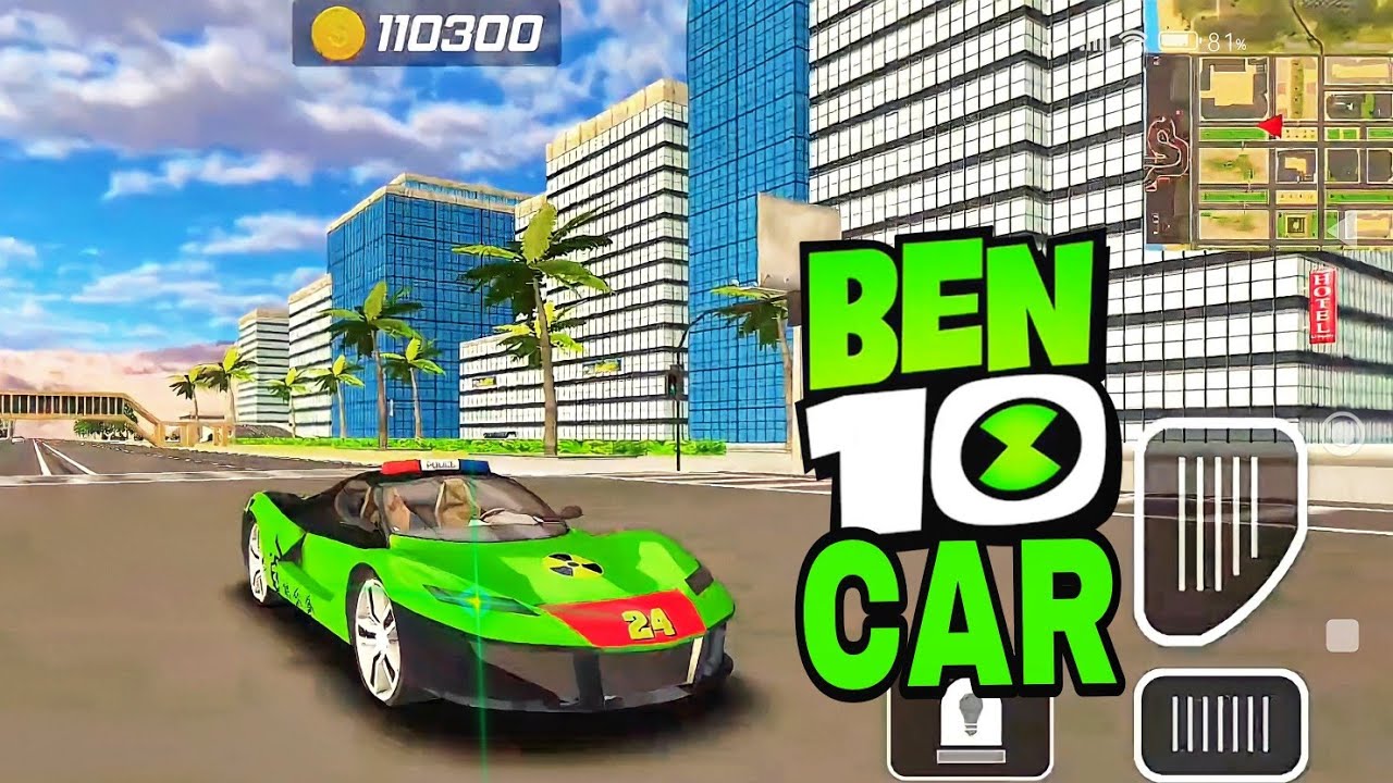 Russel R1X Ben 10 car Android simoletor game police car chase cop ...