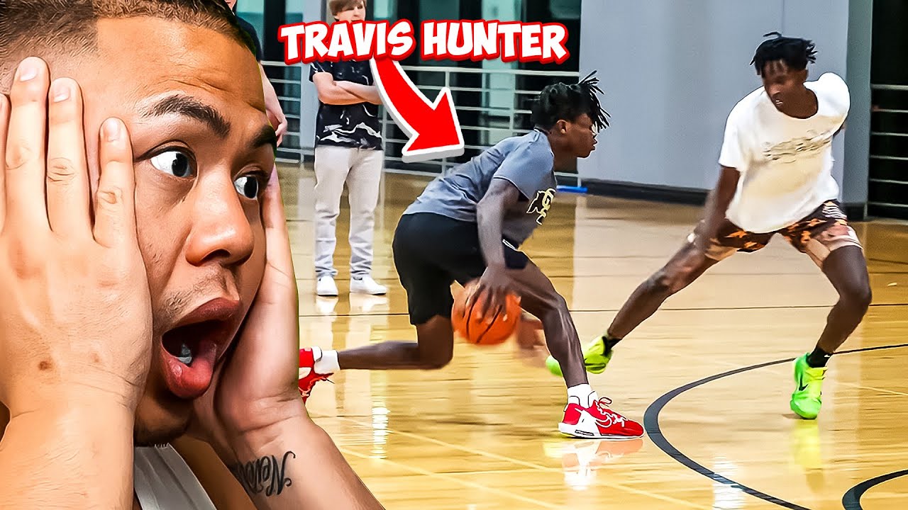 TRAVIS HUNTER CAN HOOP TOO?!?! Travis Hunter & Deestroying Play 5v5 ...
