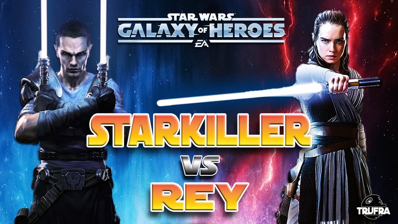 Starkiller vs Rey SWGOH GAC - YouTube