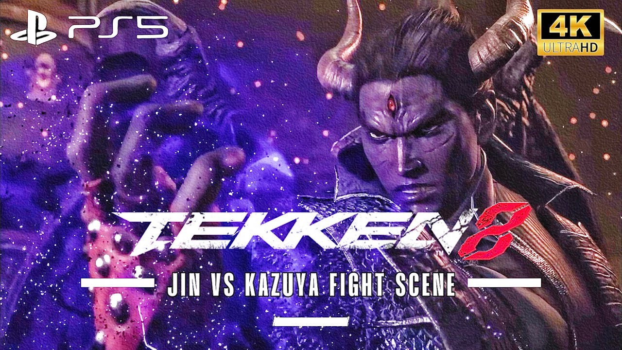TEKKEN 8 Story Mode - Jin vs. Kazuya fight Scene (4K 60FPS PS5) - YouTube