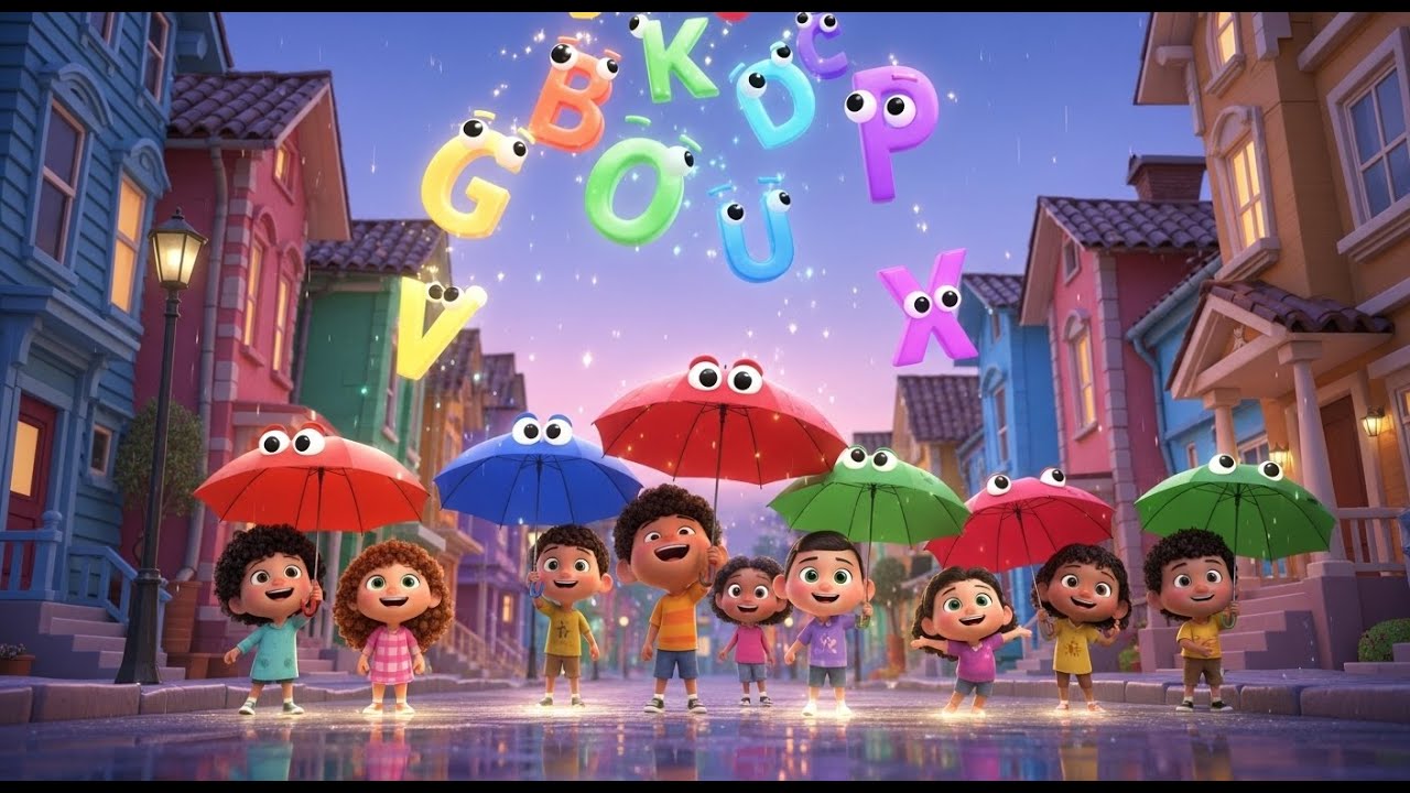 Alphabet Rain on Rainbow Street | Nursery Rhyme Song for Kids - YouTube
