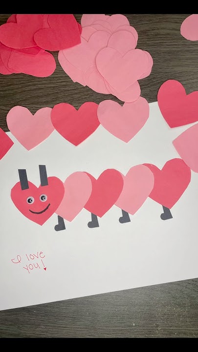 Heart caterpillar Valentine’s Day craft - YouTube