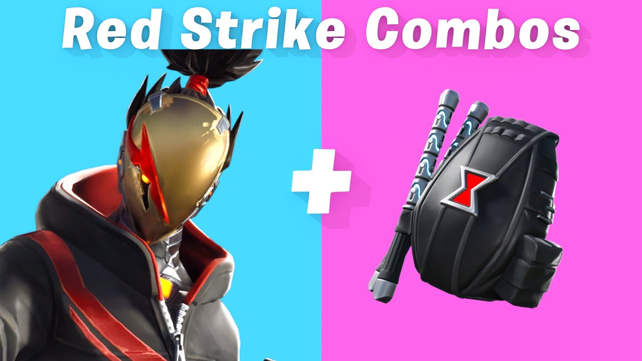 7 Best Red Strike Skin + back bling combos in Fortnite - YouTube