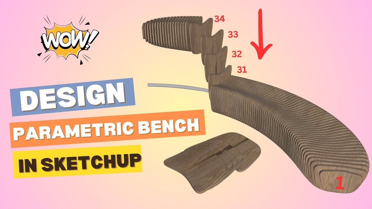 How to design a parametric bench in SketchUp like a pro! - YouTube