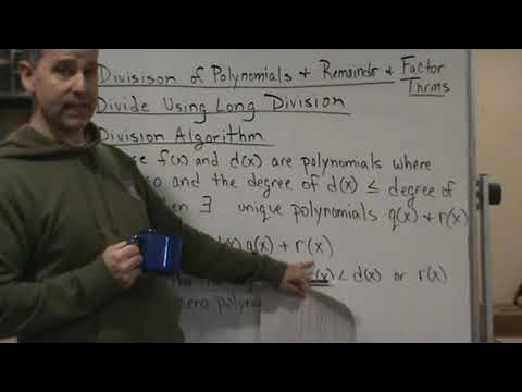 MTH122 College Algebra 3 3 Div of Poly and Remainder and Factor ...