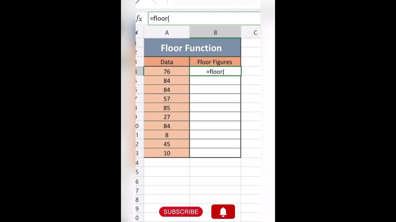 MS Excel || Floor Function || Excel Formula || #excel #education #shorts #data - YouTube