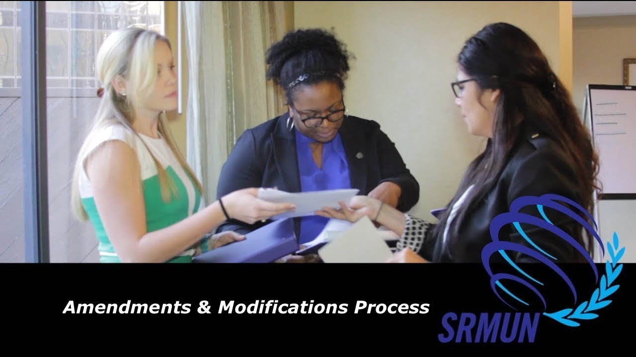Amendments and Modifications Process | SRMUN - YouTube
