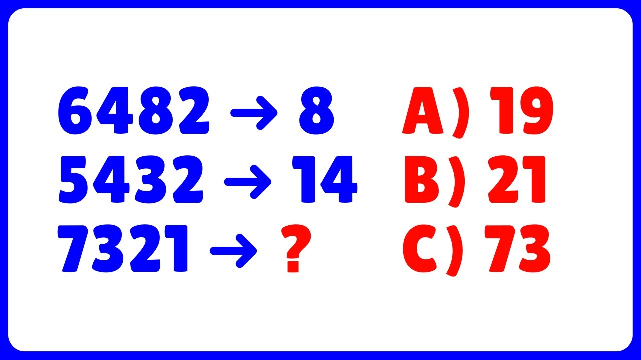 7321 ?? COMO RESOLVER ESSA SEQUÊNCIA LÓGICA?? *7321 estará para que ...